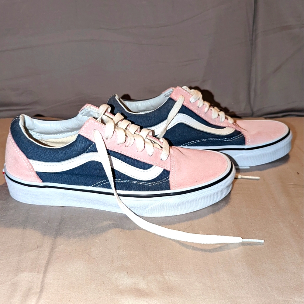 Vans Classics Light Pink With Denim Blue, Women's Siz… - Gem